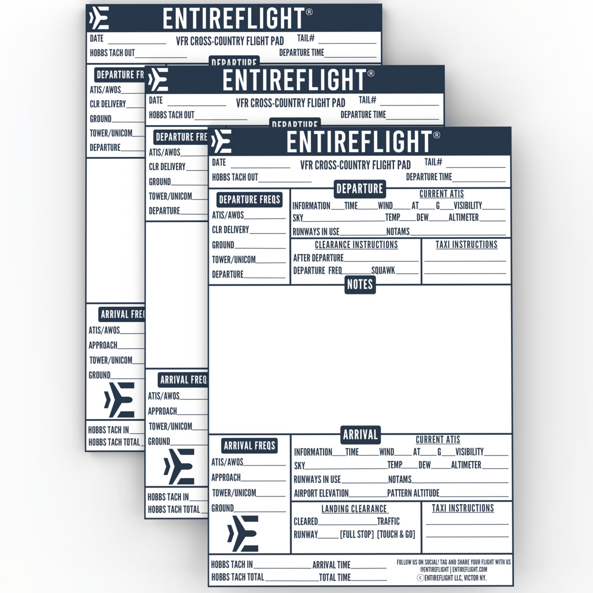 EntireFlight VFR Cross Country Planning Notepad – Essential Pilot ...