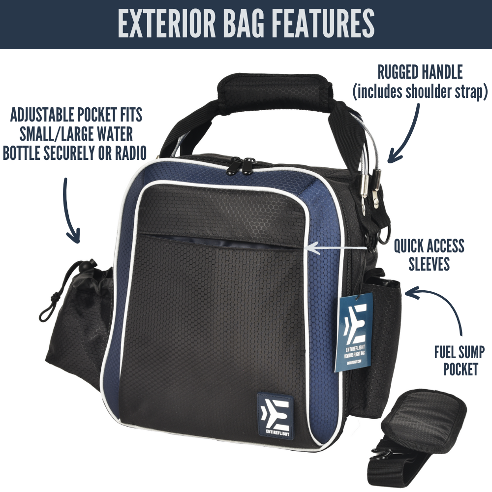 EntireFlight Pilot Bag - The Venture Flight Bag For Pilots - Blue ...